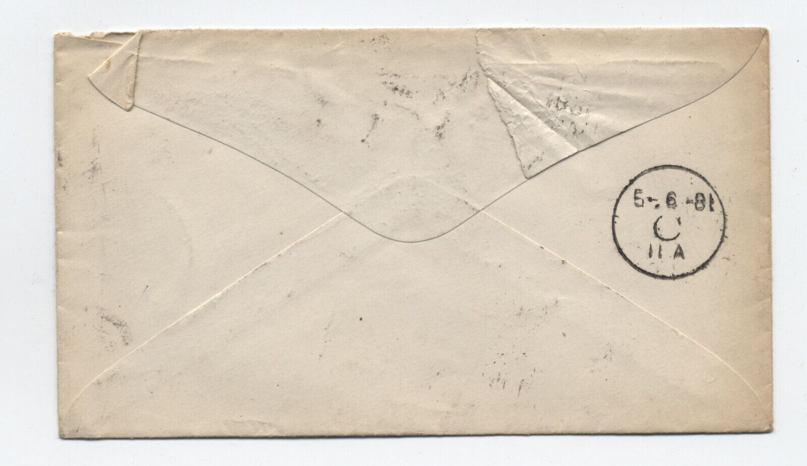 1881 Boston MA cover forwarded, 2 different negative cancels [y9915 ...