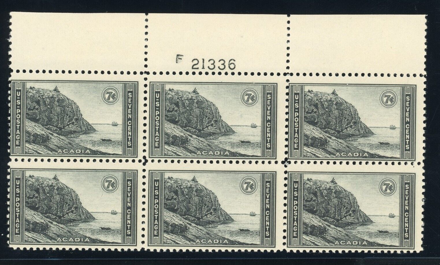 US Stamp #746 Acadia 7c - Plate Block of 6 - MNH - CV $12.00 | United ...