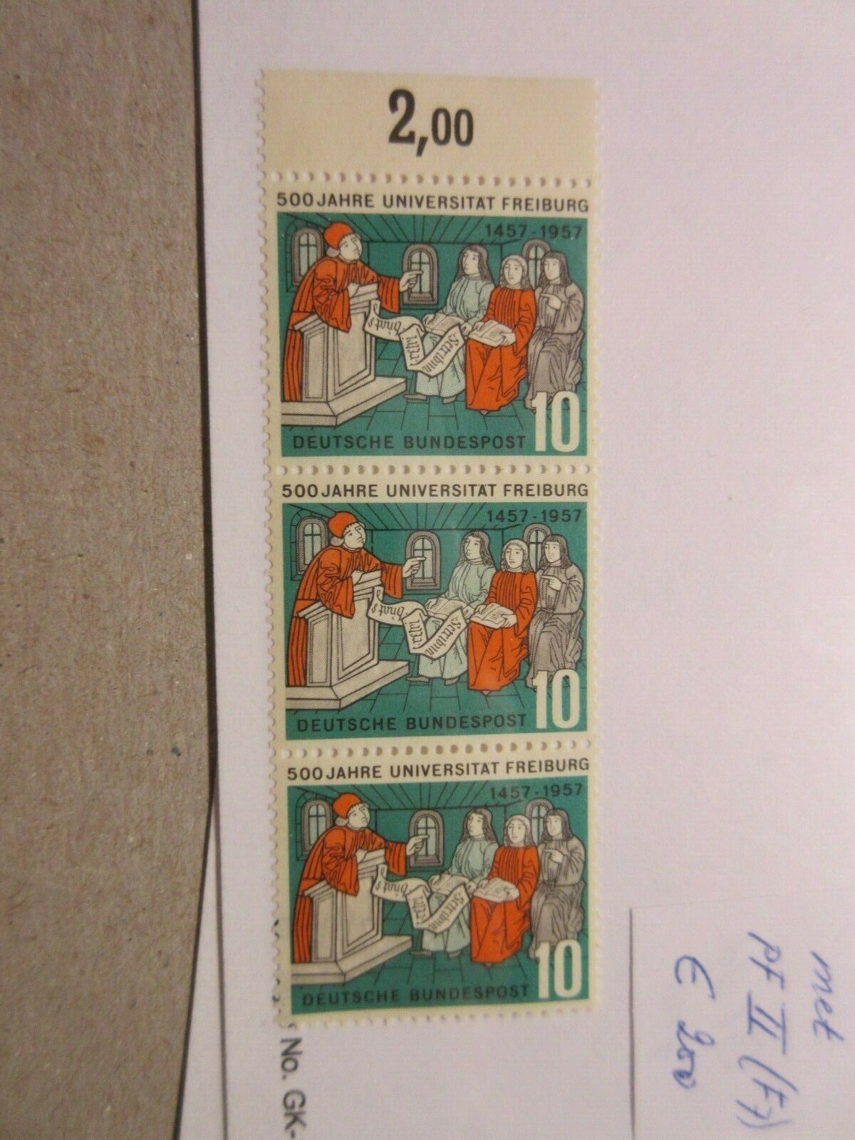GERMANY Michel 256 II Plate Fault Middle stamp MNH Cat €200 | Europe ...