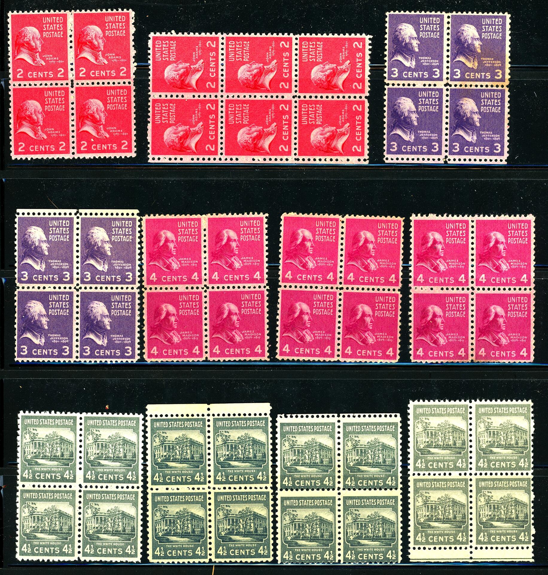 U.S. #806-809 Mint Block SET OG NH | United States, General Issue Stamp ...