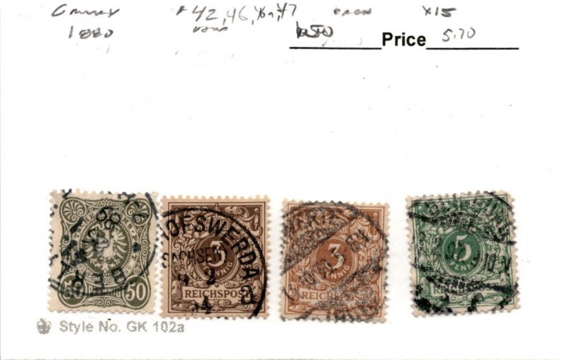 Germany, Postage Stamp, #42, 46, 46a, 47 Used, 1880 (AB) | Europe ...