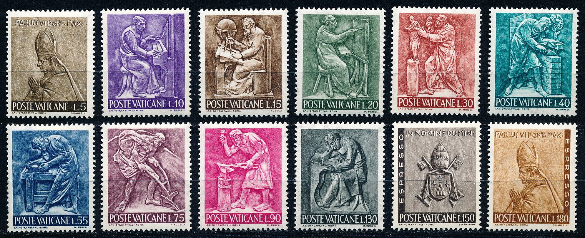 Vatican City #423-432, E17-E18 Set of 12 MNH | Europe - Vatican City ...