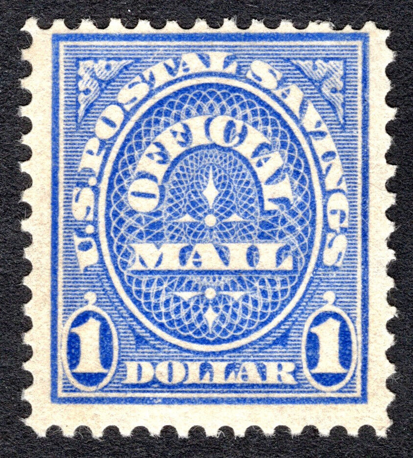 US 1911 $1 Official Posral Savings Stamp #O123 MH CV $200 | United ...