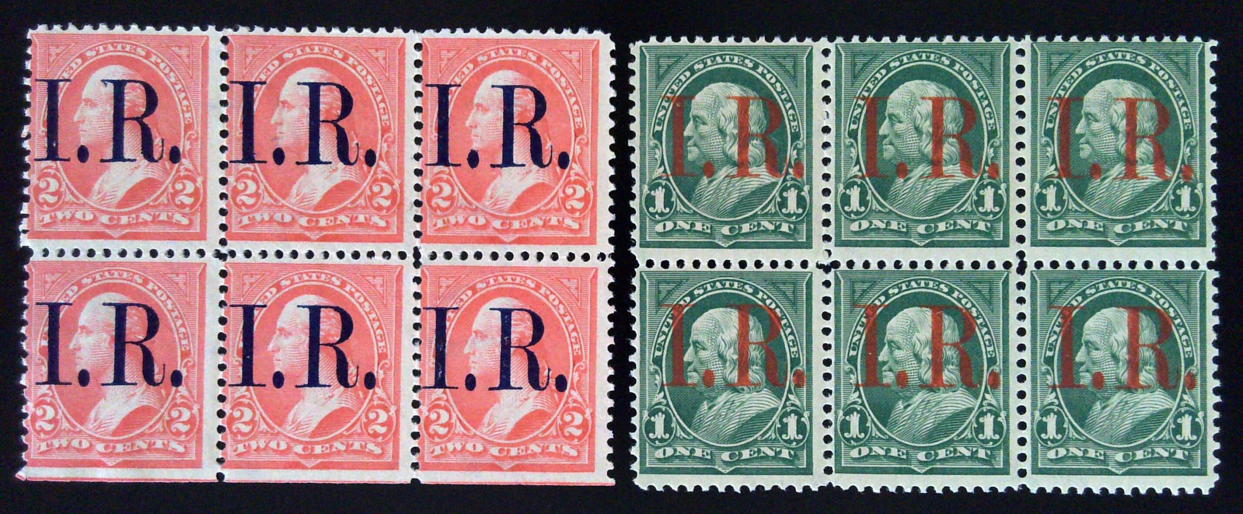 Scott #R154-155 - Revenue Stamps - Lot - Block of 6 - OG - 1898 ...