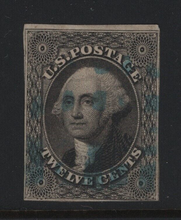 17 F-VF used neat light blue cancel with nice color cv $ 275 ! see pic ...