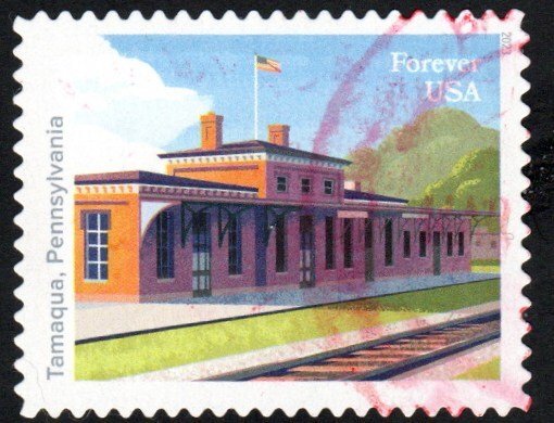 New 2023 - (63c) - Railroad Stations: "Tamaqua, Penn" - USED Single Off ...