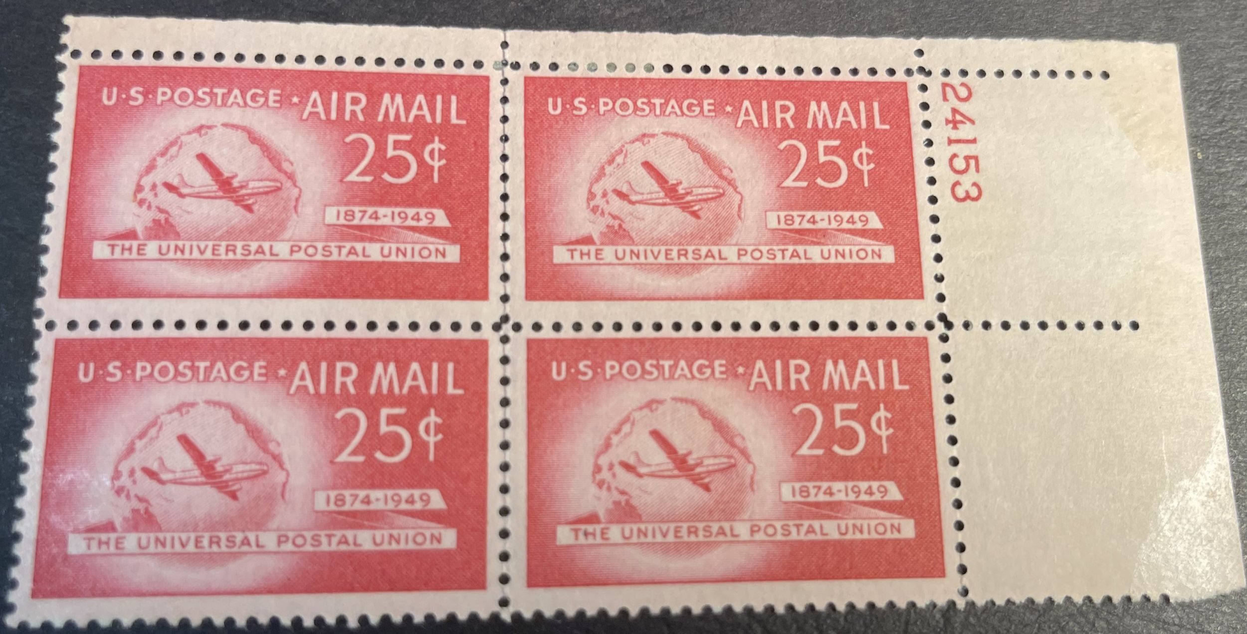 U.S.# C44-Mint/Hinged-Ur Plate # Block of 4( Plate # 24153)-1949 ...