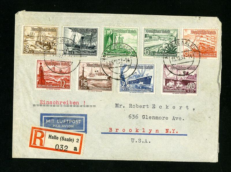 Germany Cover Reg w/Stamps # B107-15 back stamped 2x | Europe - Germany & Colonies - Germany ...