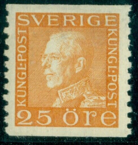 SWEDEN #177v (184) 25ore orange, og, NH, XF, Facit $120.00 | Europe ...