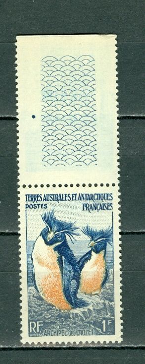 French Southern Antarctic 1956 "Birds" #3 Wide Margin Stamp MNH ...