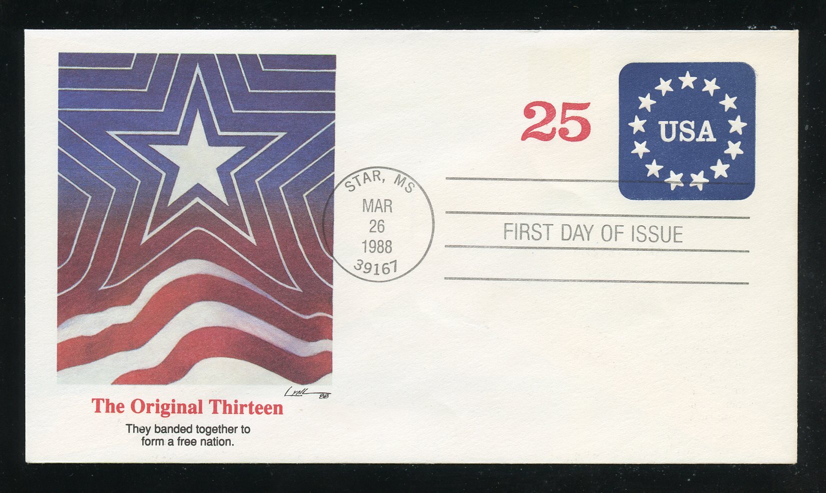 US U611 25 cent Envelope USA Stars UA Fleetwood cachet FDC | United ...