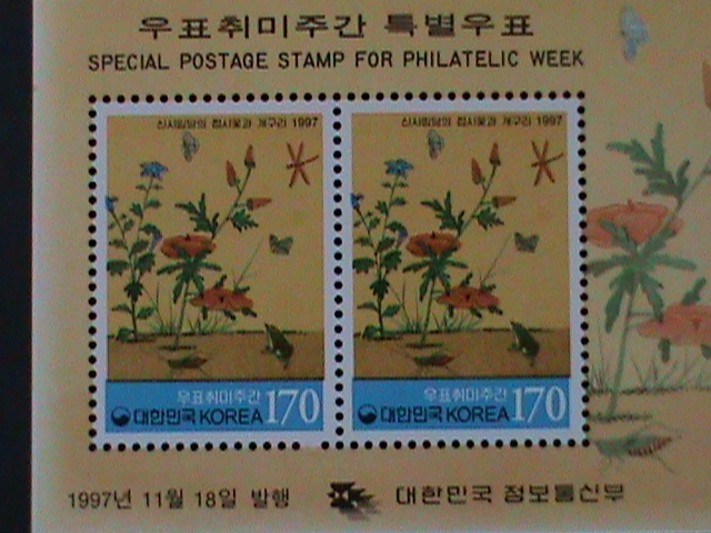 Korea-1997-Sc#1923-Philatelic Week-Special Postage Stamp-Mnh S/S Very ...
