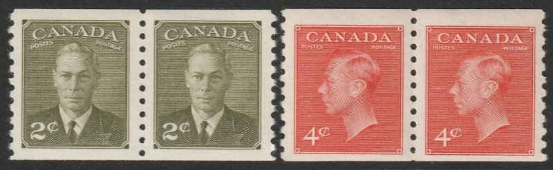 Canada 1951 Sc 309-10 coil set pairs MLH* | Canada, General Issue Stamp ...