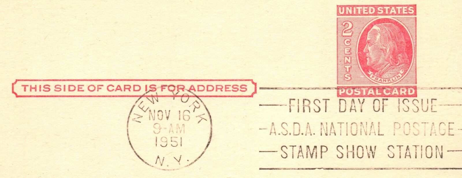 Vintage Postcard Benjamin Franklin Scott #Ux38 FDI Asda National Stamp ...