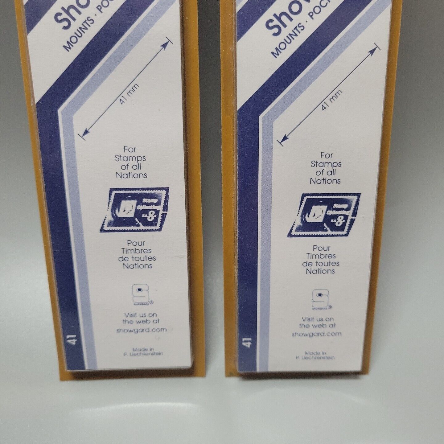 Showgard Stamp Mount Strips 41mm Black US Vertical Commemorative ...