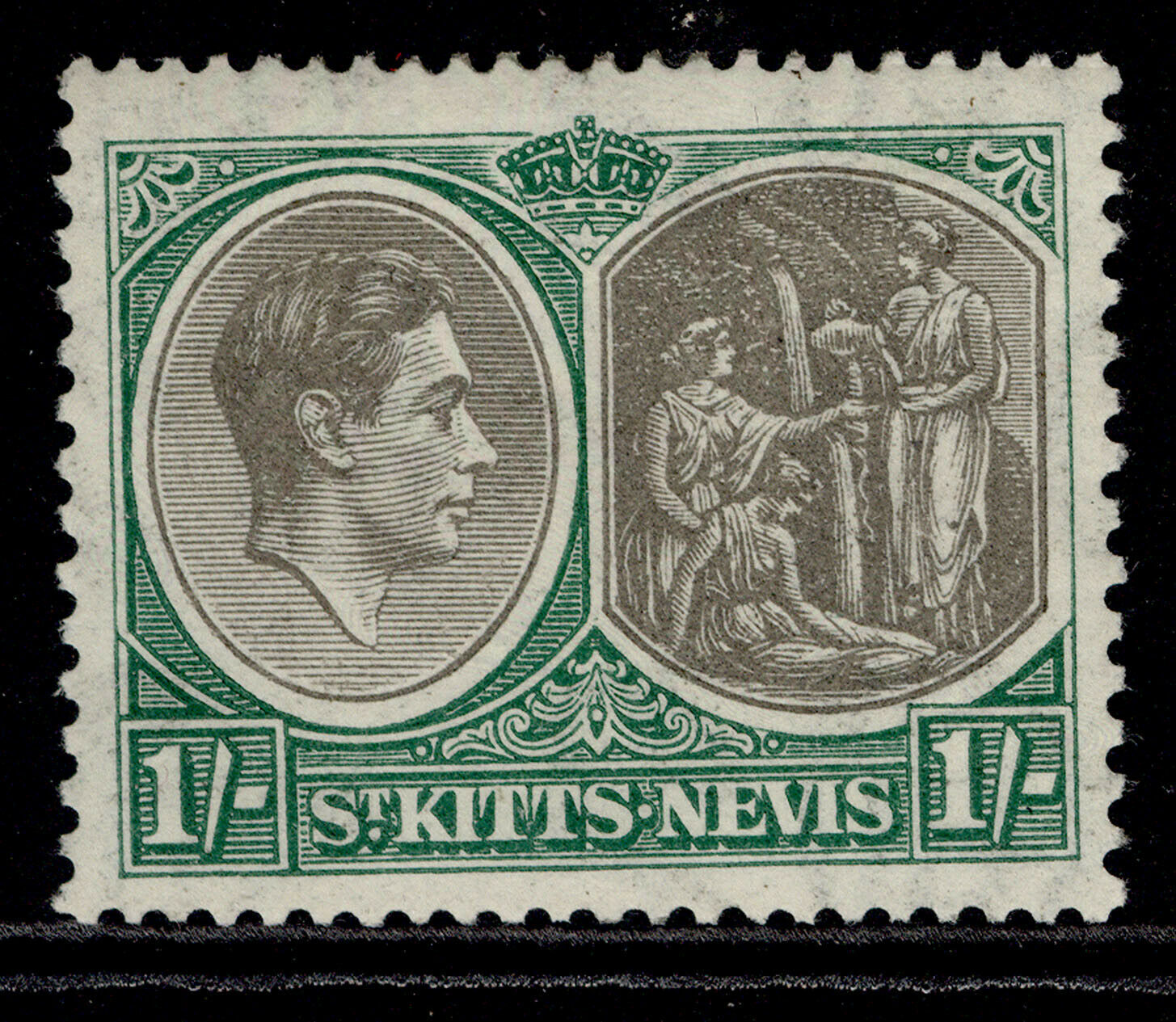 ST KITTS-NEVIS GVI SG75, 1s black & green, M MINT. Cat £12. | Caribbean ...