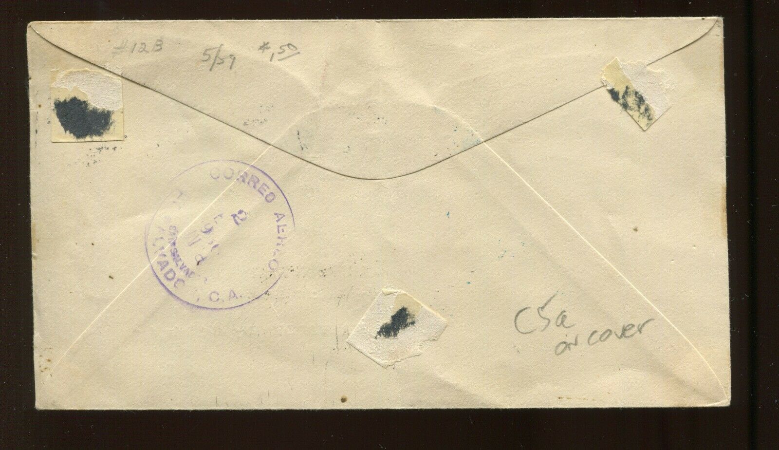 Canal Zone C5a 'Dropped 2 Var' on 1st Flight Cover Cristobal to SAN ...
