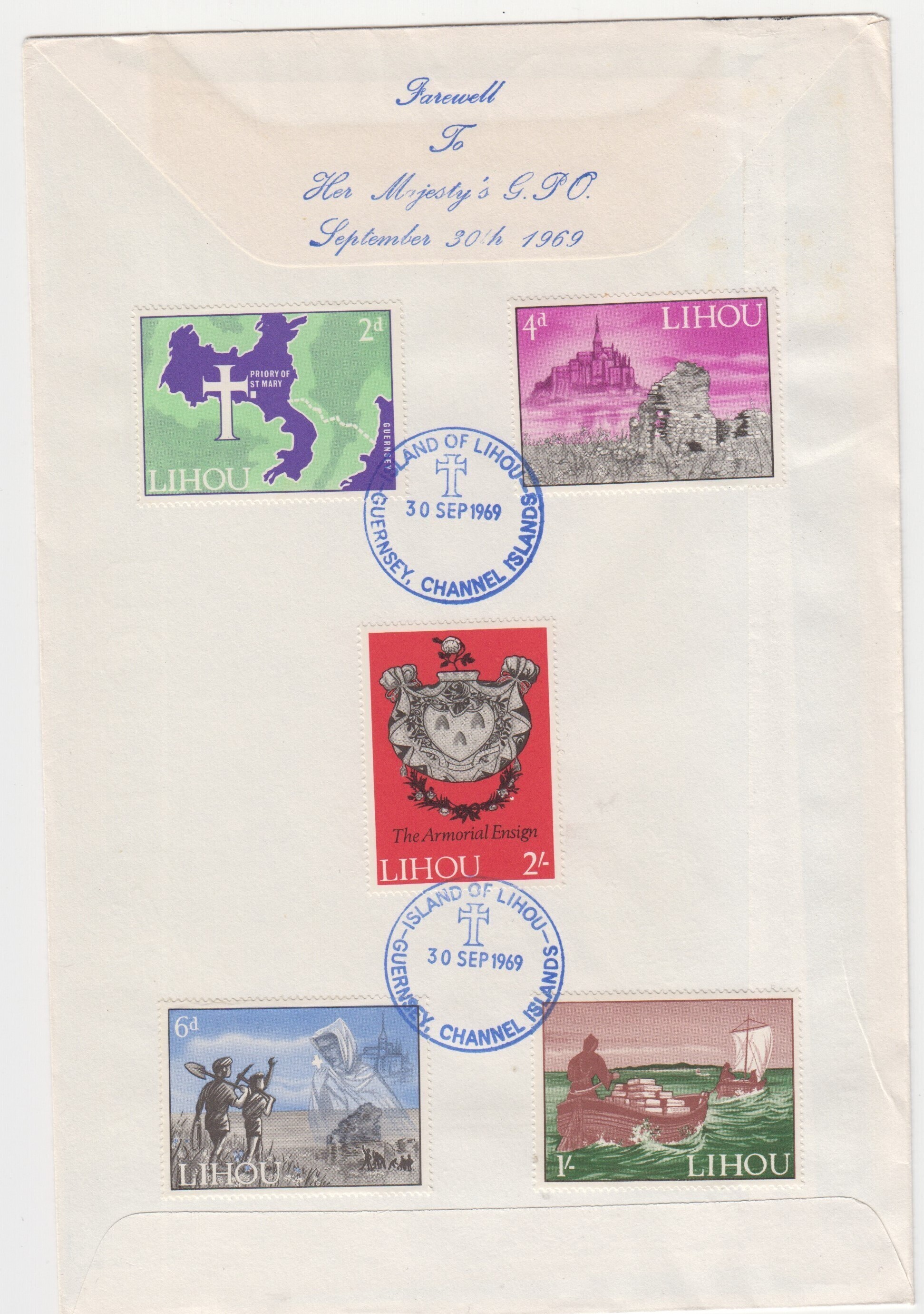 Lihou Guernsey 1969 Last Day of GPO in Channel Islands | Great Britain ...