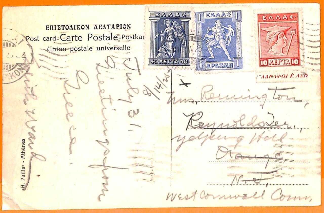 99206 - Greece - Postal History - Postcard to the USA 1925 | Europe ...