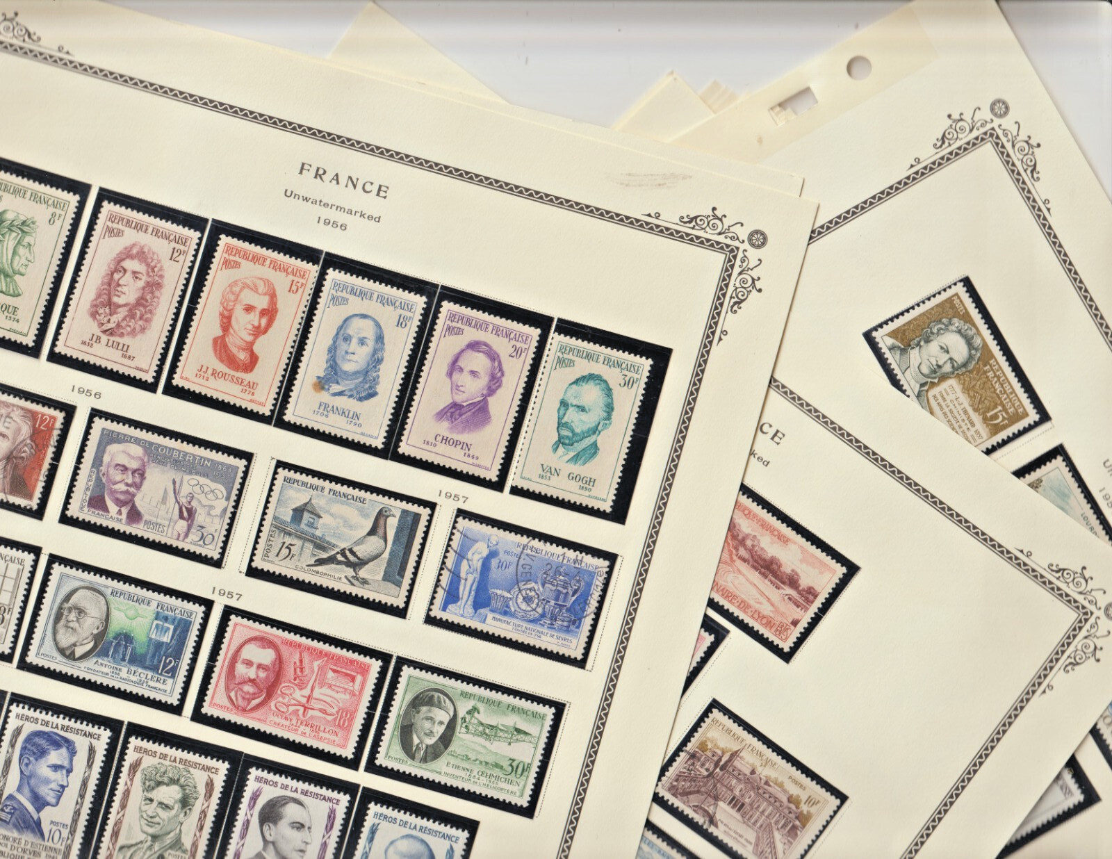 FRANCE 1956-1966 Collection 22 Scott Pages 320 Unused +MNH and some ...