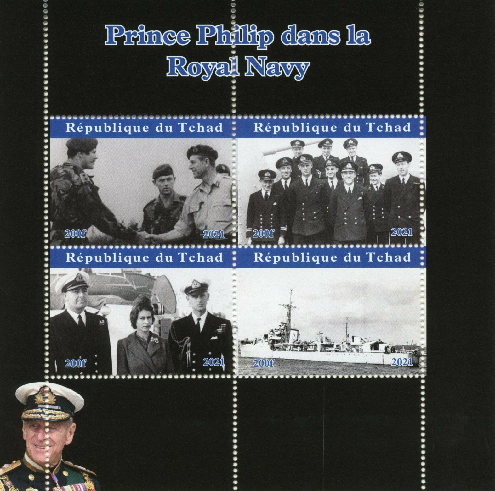 Chad Royalty Stamps 2021 MNH Prince Philip Royal Navy Military Ships 4v ...