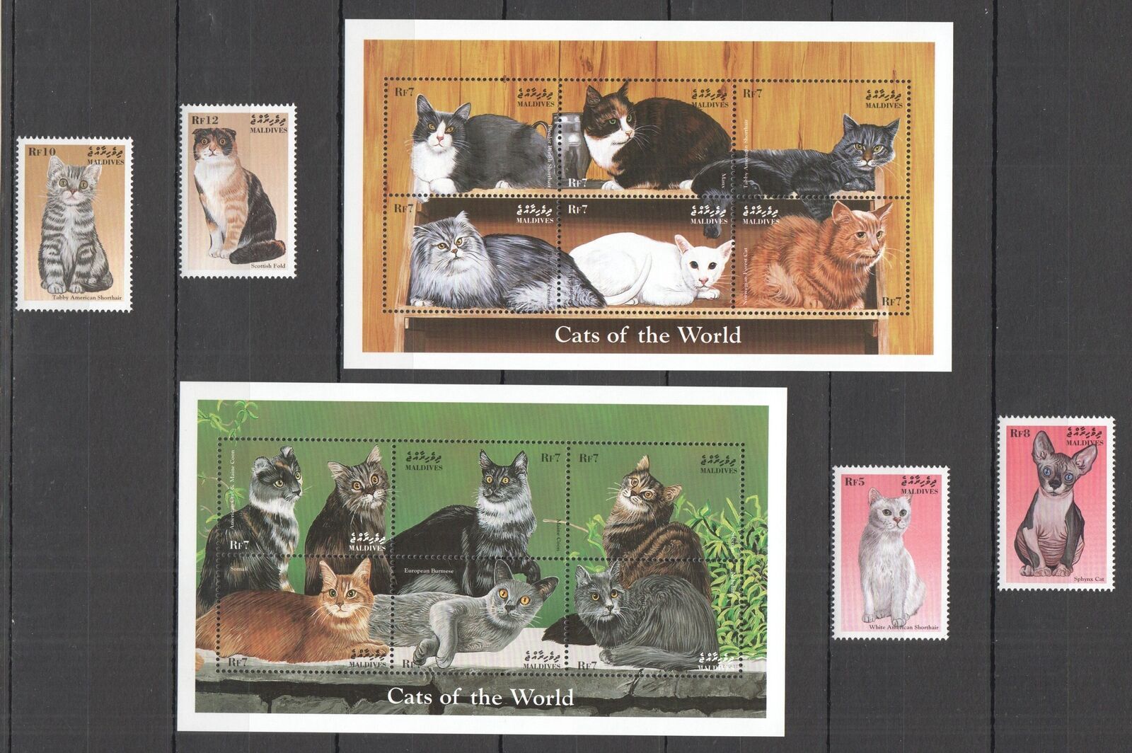 L0978 Maldives Cats Of The World Fauna Domestic Animals 2Kb+1Set Mnh ...