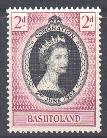 Basutoland Scott 45 - SG42, 1953 Coronation 2d MH* | Africa - South ...