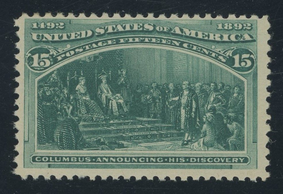 USA 238 - 15 cent Columbian Fine Mint hinged OG & sound | United States ...