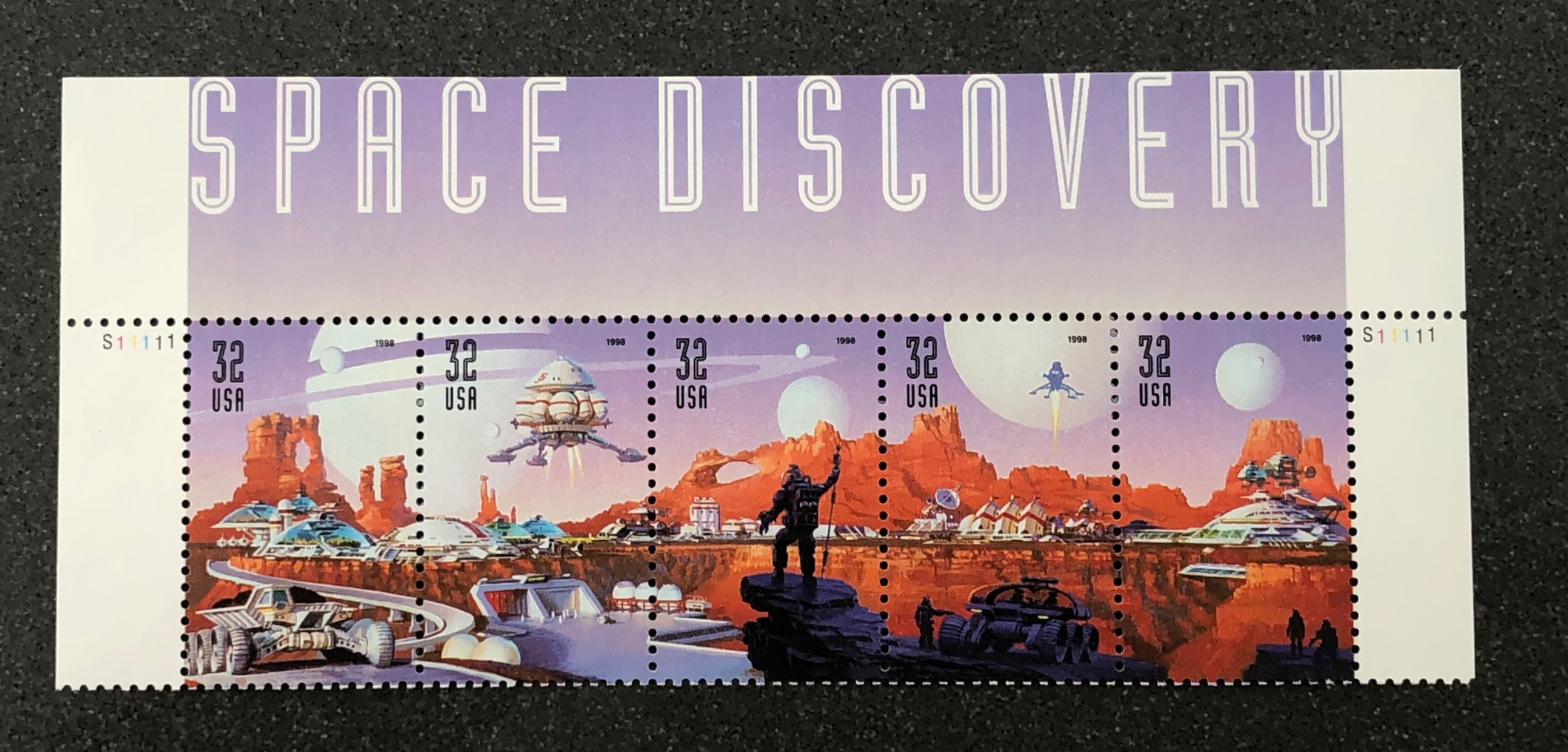 US scott# 3238-3242 Space Discovery Plate Block of 5 stamps MNH ...