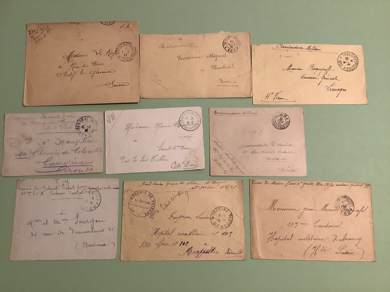 France WW1 military postal service 9 items Ref A975 | Europe - France ...