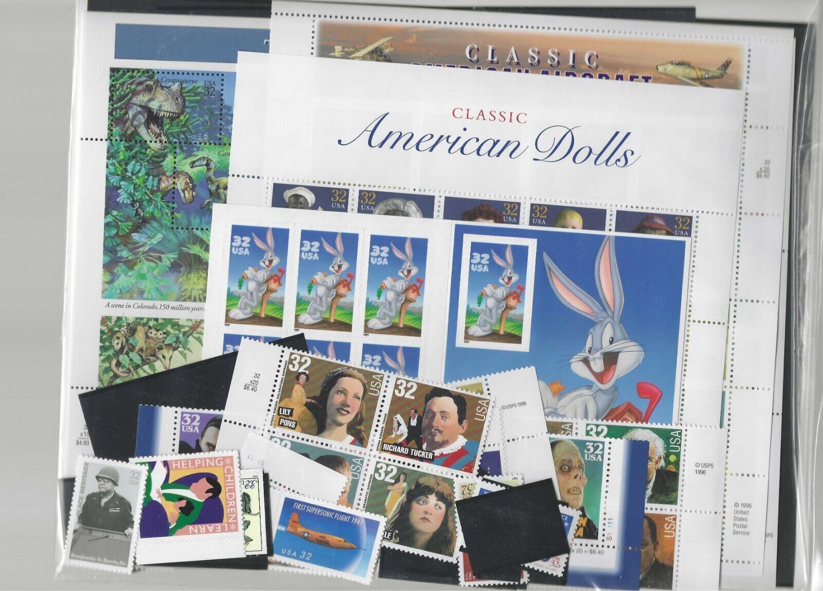 1997 Usps Commemorative Stamp Collection Hardbound Book W Stamps Free ...