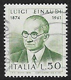 Italy # 1140 - Luigi Enaudi - used.....{BRN7} | Europe - Italy, General ...