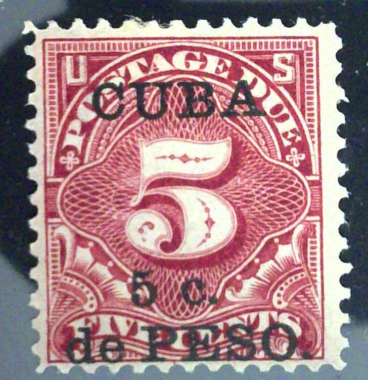 Scott Cuba#J3 - 5c on 5c Deep Claret - Postage Due Stamp - DG HR - 1899 ...