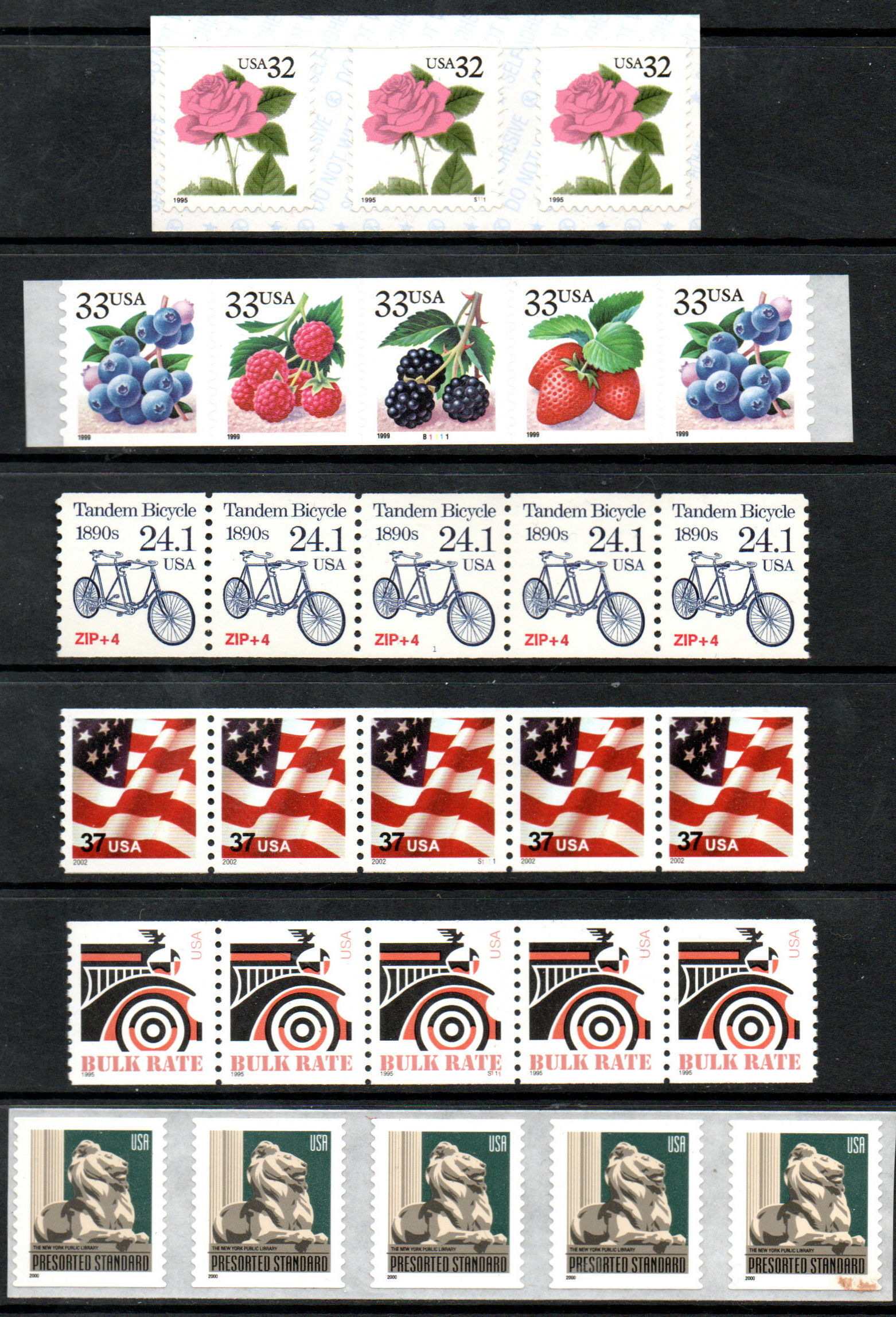 US #2266 // 3305 PLATE NUMBER COILS, 6 different (different types) , VF ...