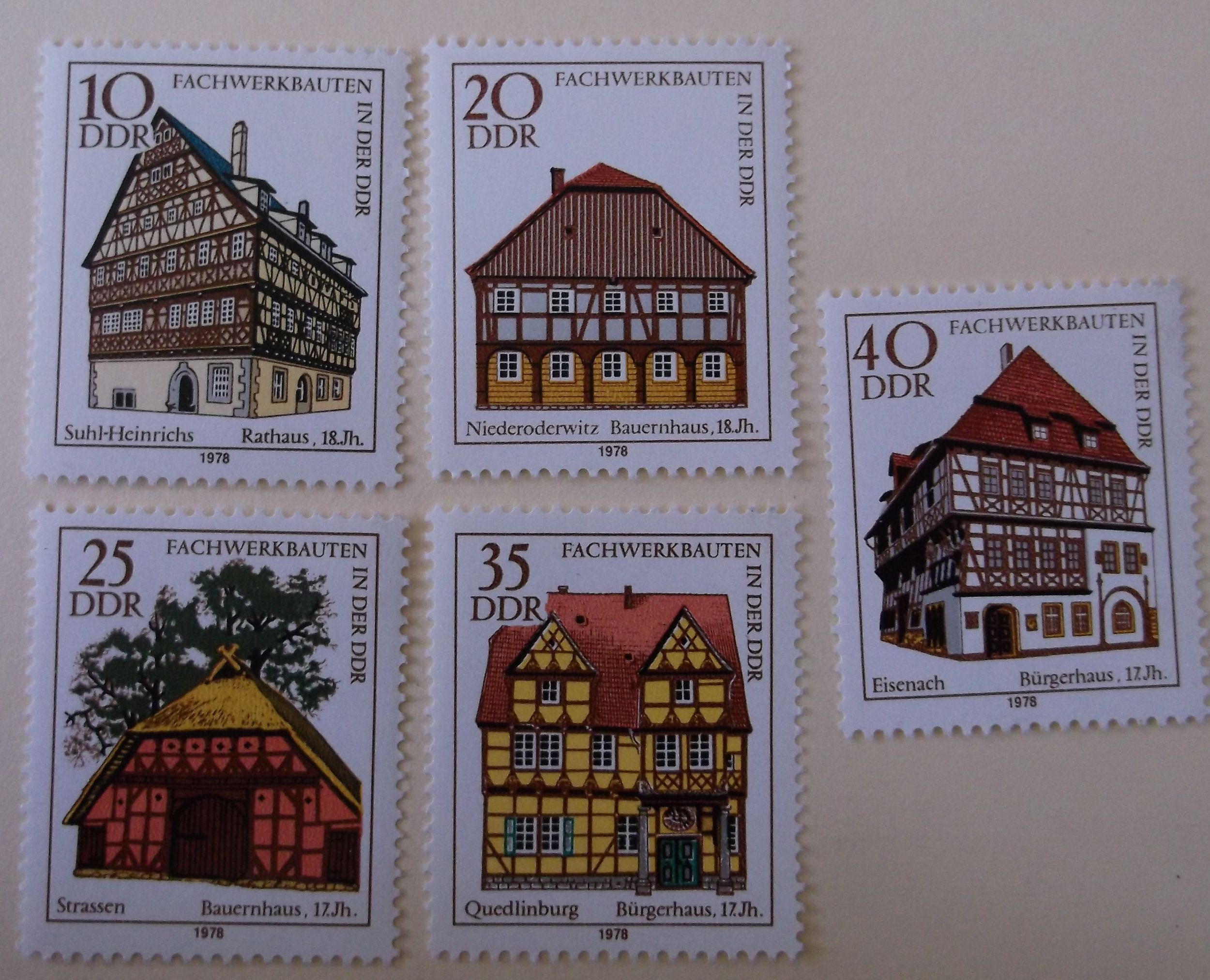 Germany DDR 1882-6 MNH Cat $2.60 Architecture Topical | Europe ...