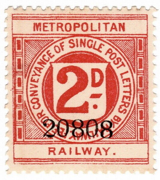 (I.B) Metropolitan Railway : Letter Stamp 2d | Great Britain, Stamp ...