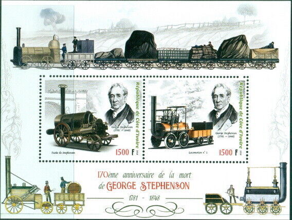 2018 170th anniversary death George Stephenson Railways Trains | United ...