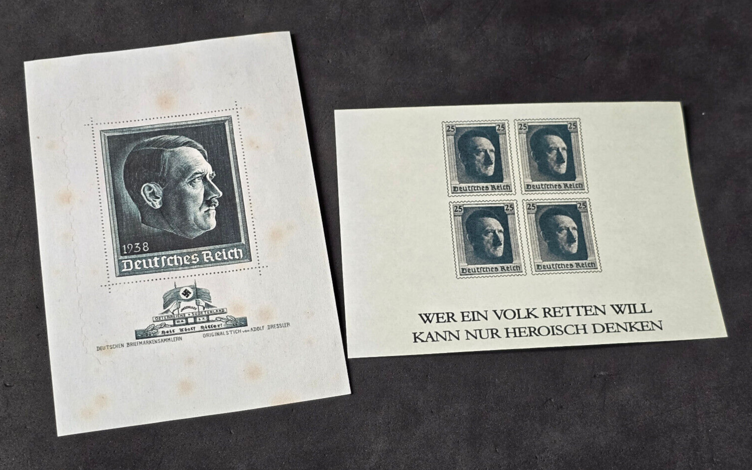 WW2 WWII Nazi Germany Third Reich Adolf Hitler Birthday souvenir stamp ...