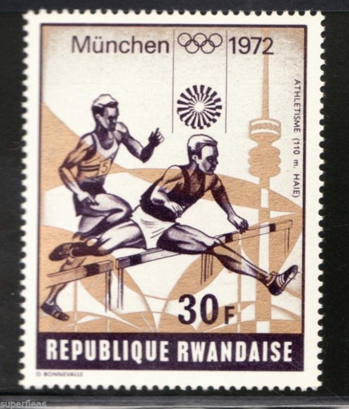RWANDA 1972 postage stamps (8) Munich Olympic games set MNH F/VF ...
