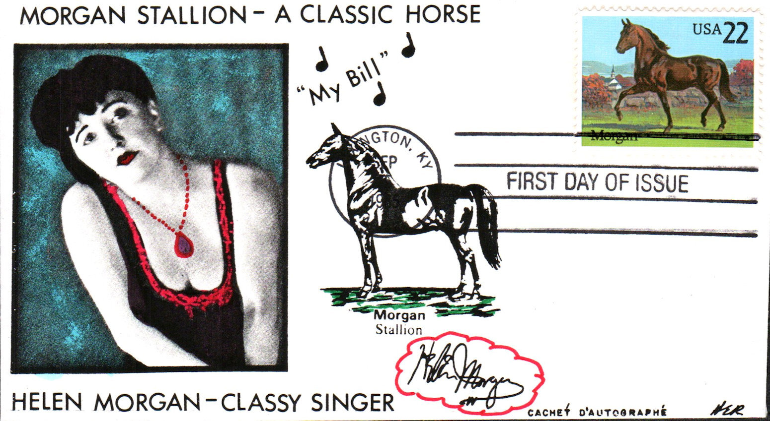 #2156 Morgan Horse D'Autographe FDC | United States, General Issue ...