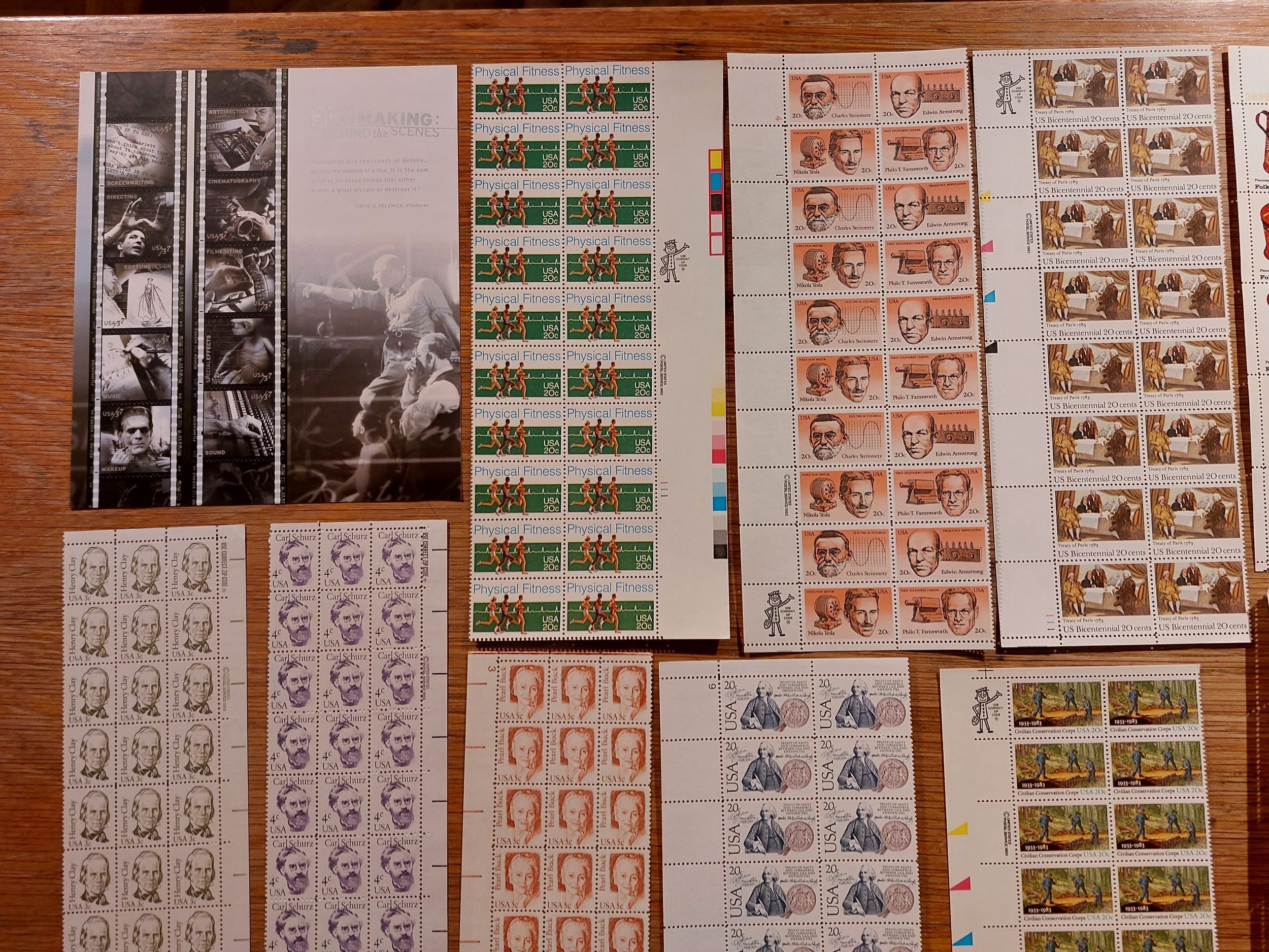 USA 1970-1990. Postage: stamps, sheets, booklets, valid Face value 100 ...