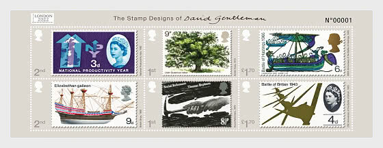 2022 Great Britain Stamp Designs of David Gentleman London OvptSS ...