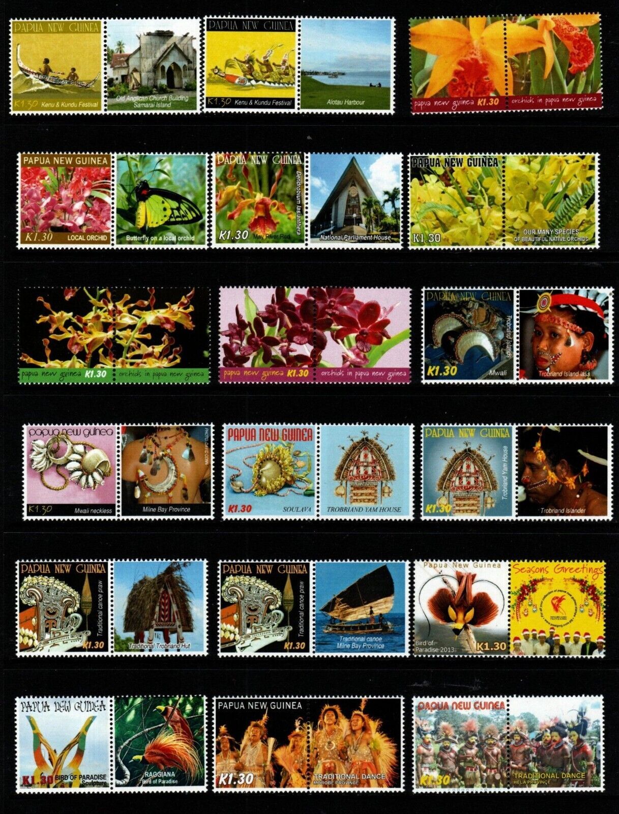 Papua New Guinea Personalised Stamps X38 MNH | Australia & Oceania ...