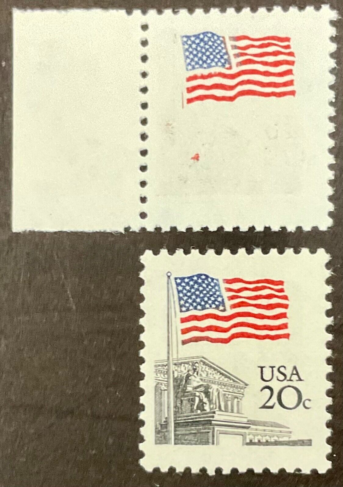 1894d Flag over Supreme Court 20 c BLACK OMITTED ERROR NH 1981 | United ...