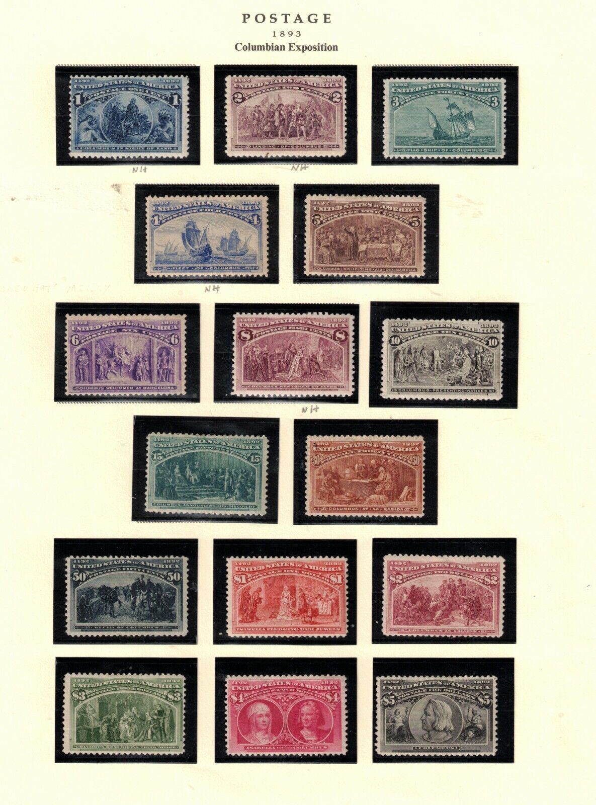 USA #230 - #245 Mint Fine - Very Fine Fresh Set All Full Original Gum ...