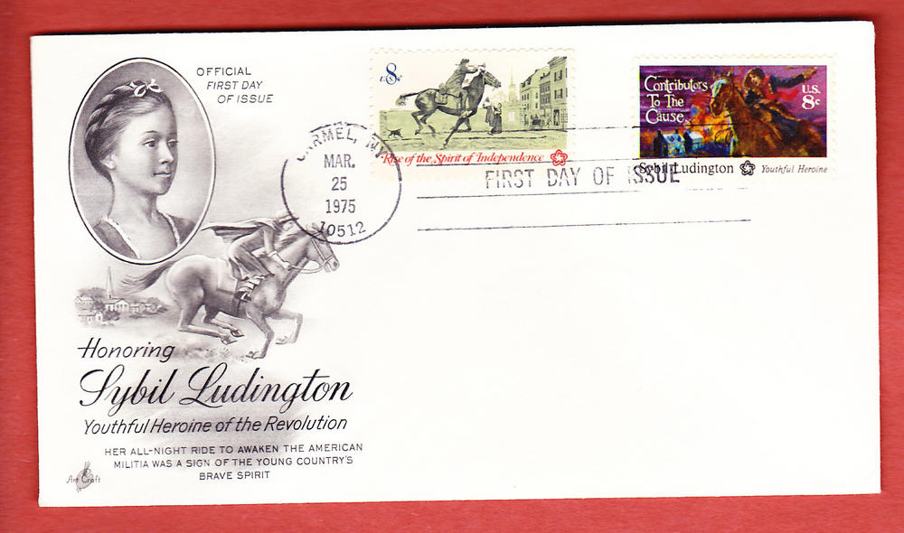#1559 Sybil Ludington COMBO- Art Craft Cachet / HipStamp