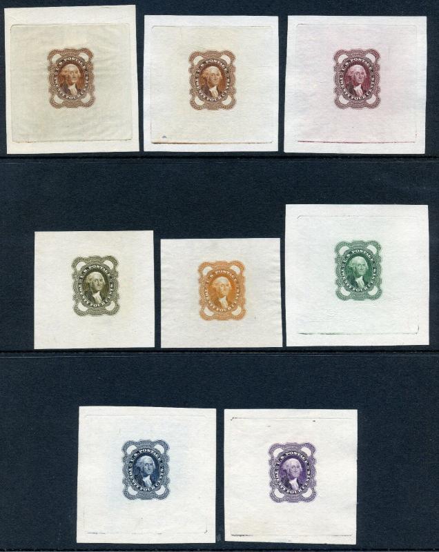 Scott #70-E3a Washington Essay On Proof Paper: Nice Lot of 8 Essays ...