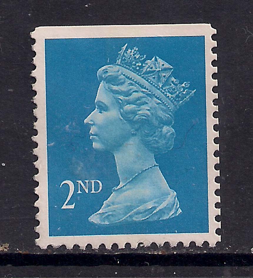 GB 1989 QE2 2nd Bright Blue Machin Book Stamp Pf 14 C/B SG 1449 ( H741 ...