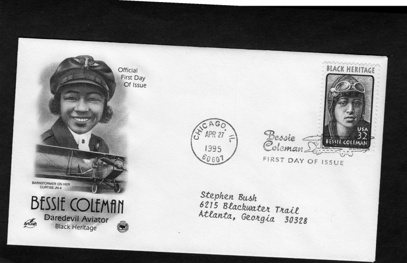2956 Bessie Coleman, FDC ArtCraft/PCS addressed | United States ...