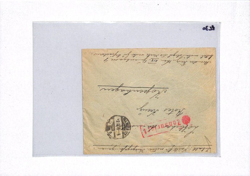 AUSTRIA WW1 POW Cover *UBERPRUFT/WIEN* LABEL Censor RED CROSS 1916 ...